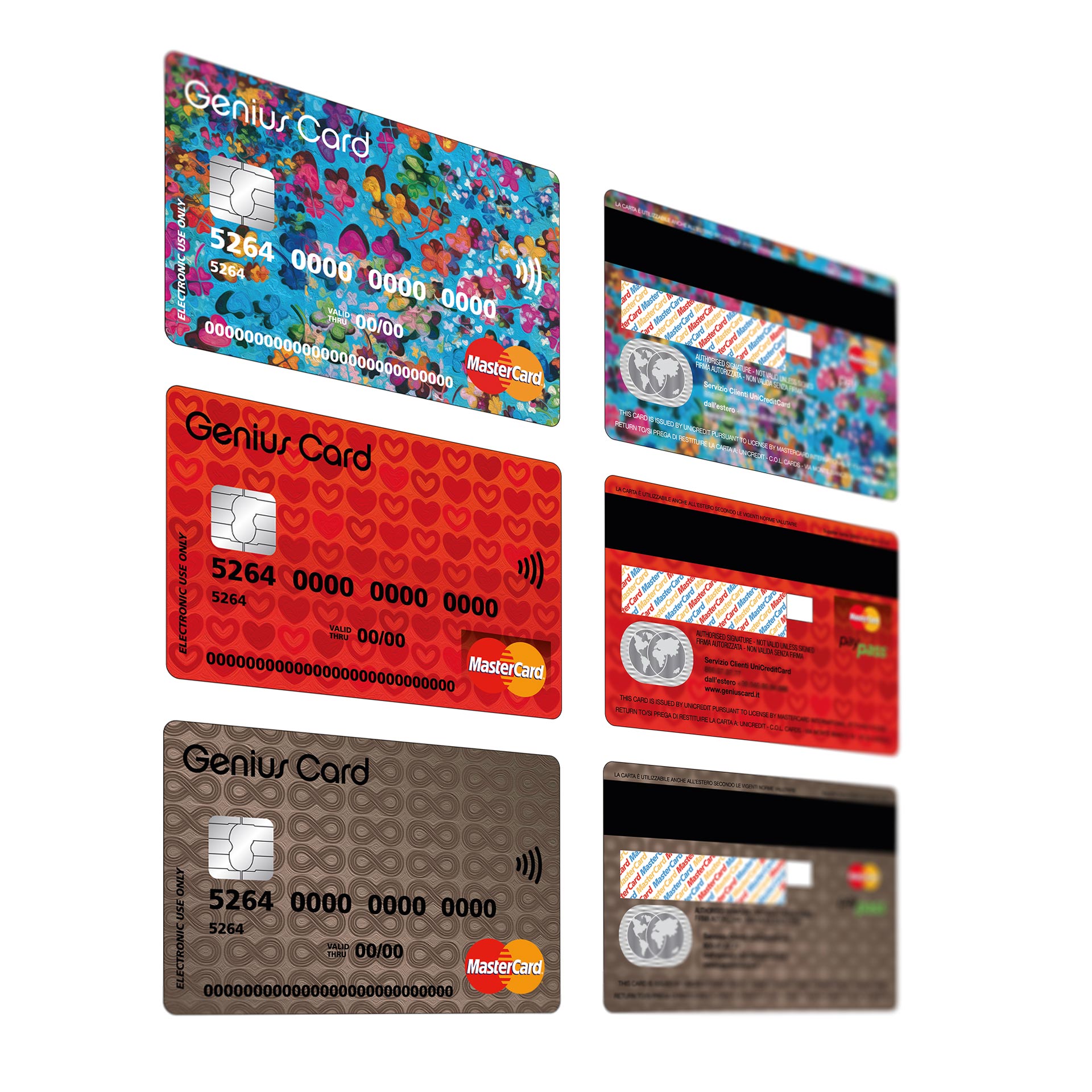 Credit Cards Graphics - CASINI STUDIO INDUSTRIAL DESIGN